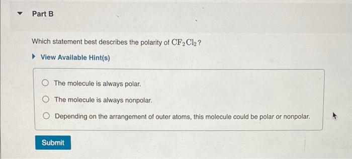 Solved Part A PI3Br2 is a nonpolar molecule. Based on this | Chegg.com