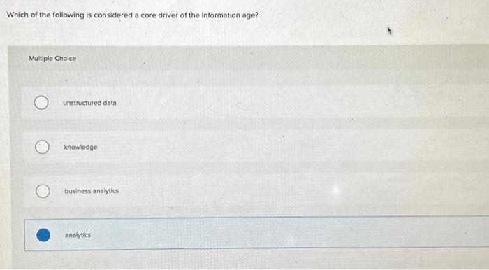 Solved Which of the following is considered a core driver of | Chegg.com