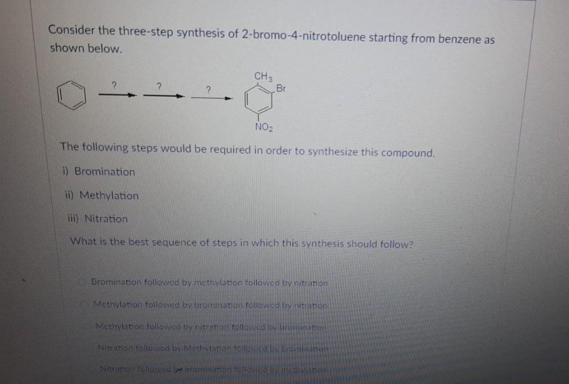 Solved Consider the three-step synthesis of | Chegg.com