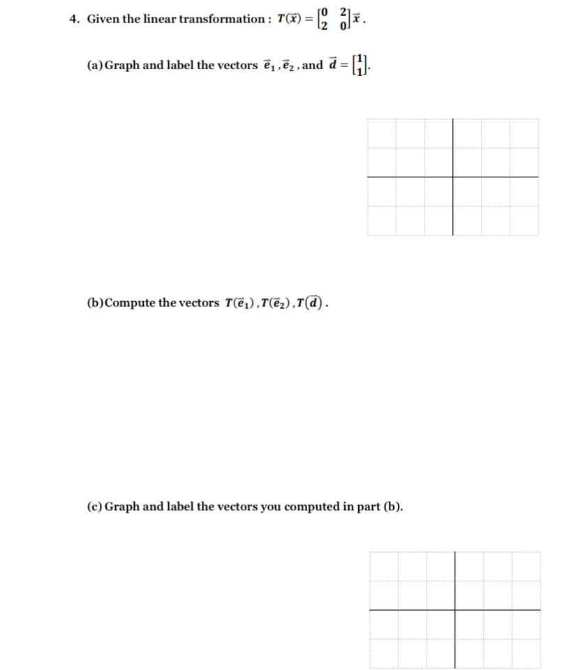 Solved Given the linear transformation: | Chegg.com