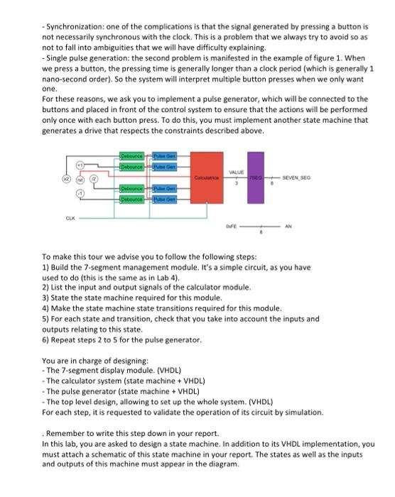 Solved - Synchronization: one of the complications is that | Chegg.com