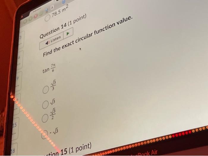 Solved ct circular function value. 14(1p0 int ) tan6ππ 33 ( | Chegg.com