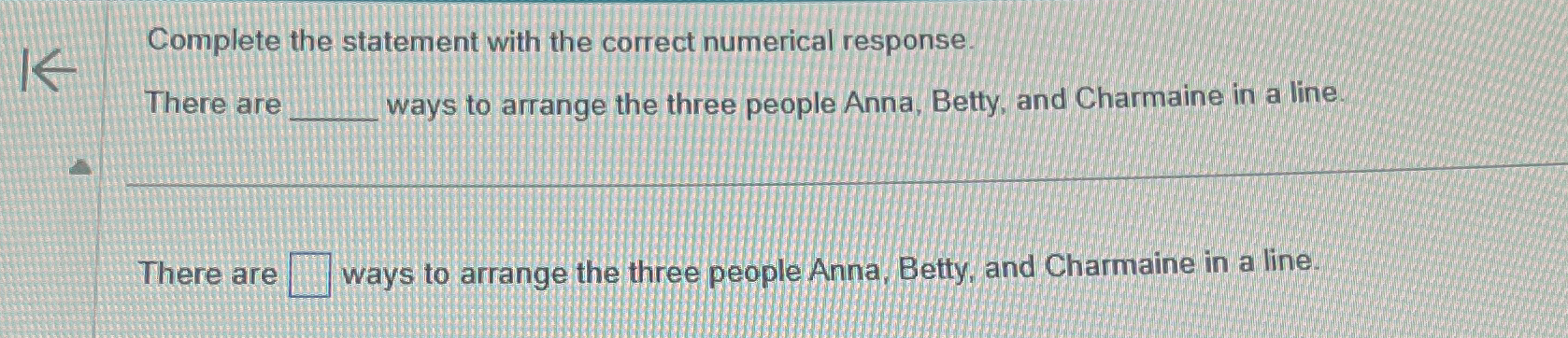 Solved Complete the statement with the correct numerical | Chegg.com