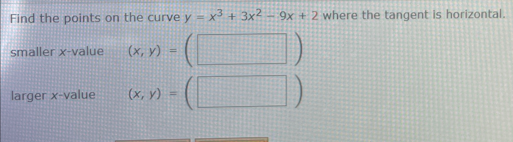 Solved Find the points on the curve y=x3+3x2-9x+2 ﻿where the | Chegg.com