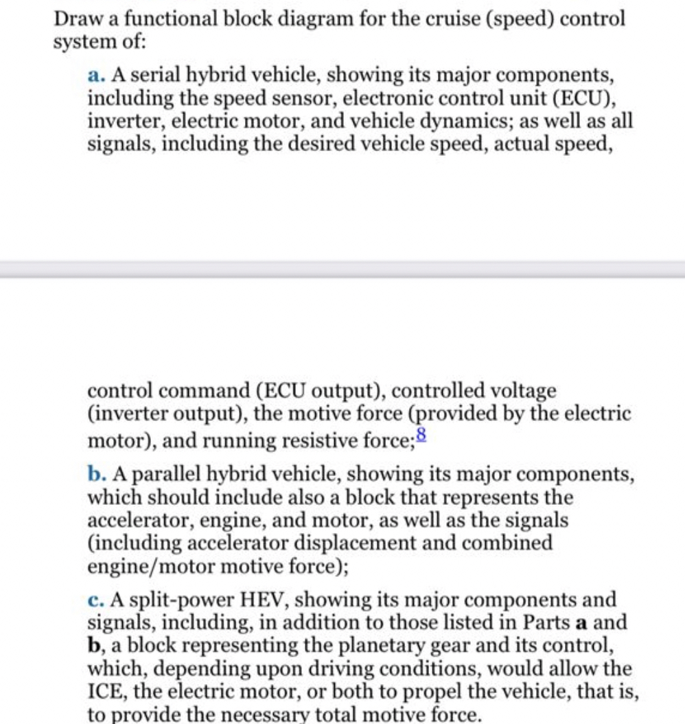 Solved Draw a functional block diagram for the cruise | Chegg.com