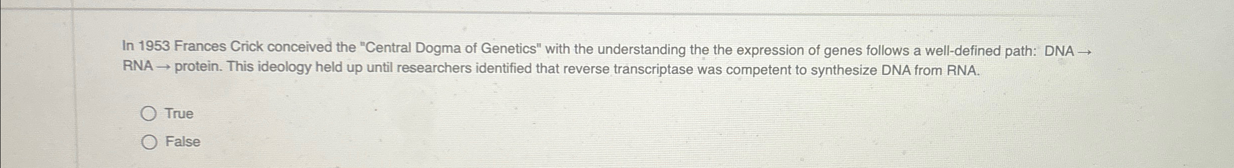 In 1953 ﻿Frances Crick conceived the "Central Dogma | Chegg.com