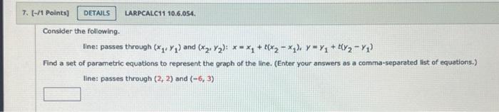 Solved Line Passes Through X1 Y1 And