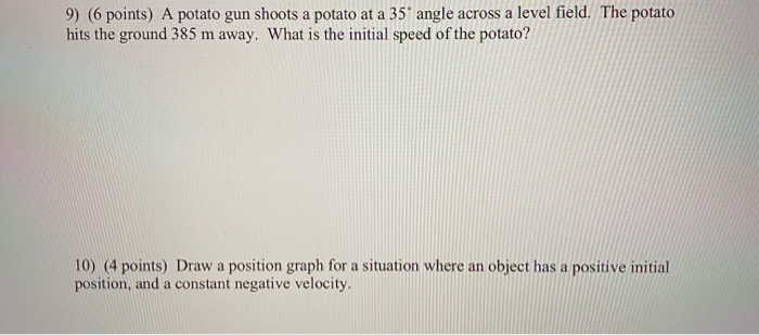 Solved please solve the potato problem using only the four | Chegg.com