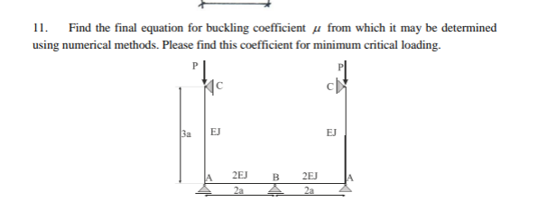 Solved timalikeFind the final equation for buckling | Chegg.com