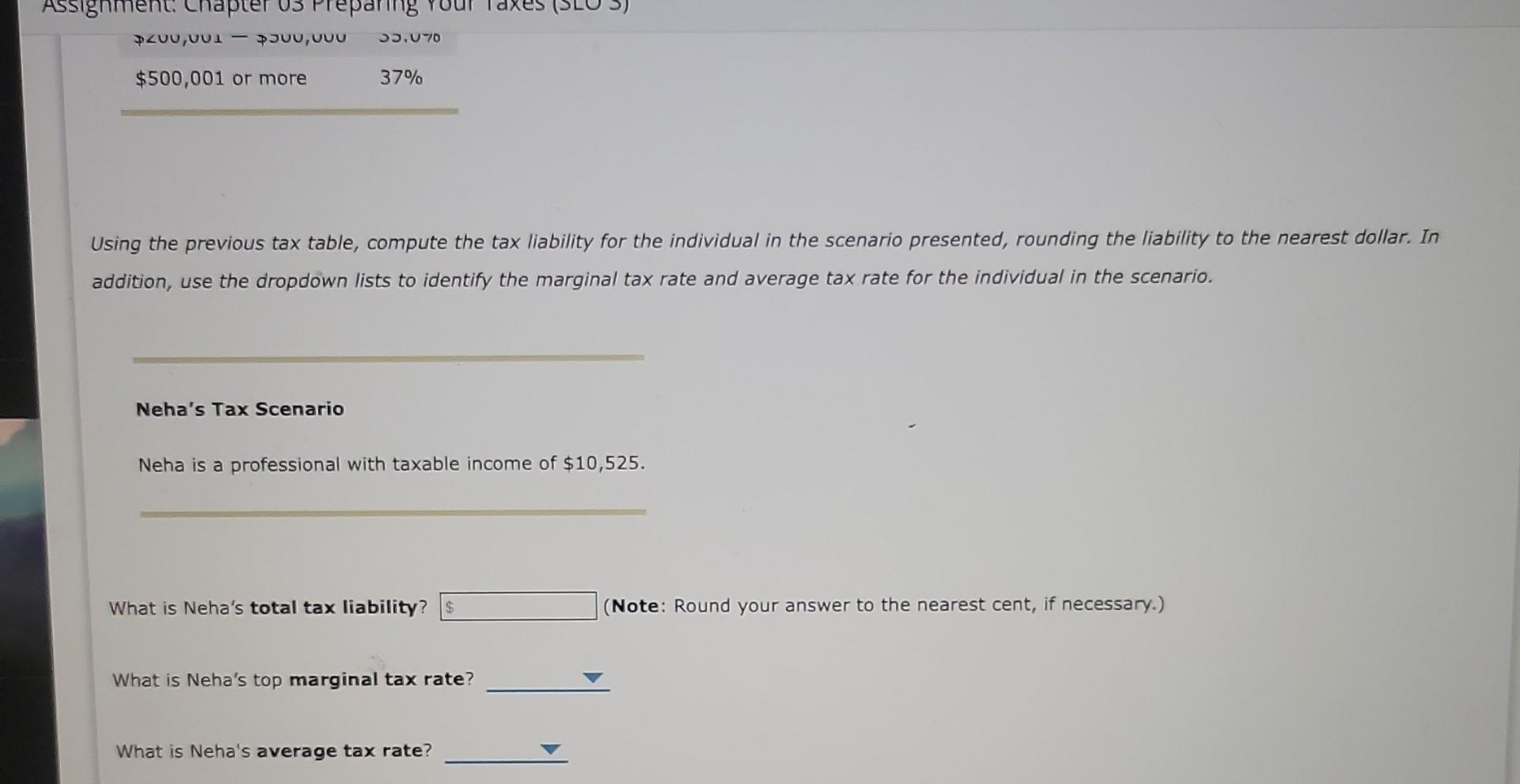 Solved Assignment: Chapter 03 Preparing Your Taxes (SLO 3) | Chegg.com