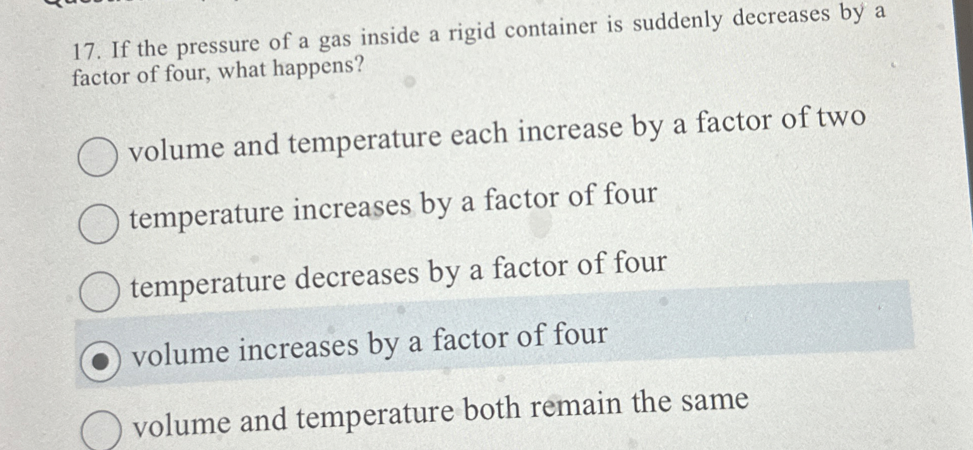 Solved If the pressure of a gas inside a rigid container is | Chegg.com