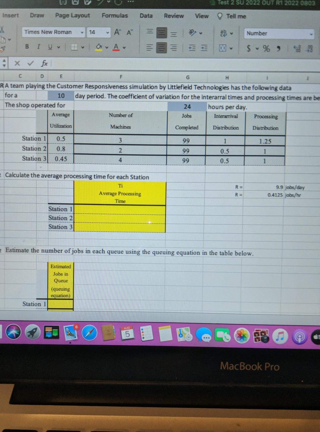 Solved Calculate the average processing time for each | Chegg.com
