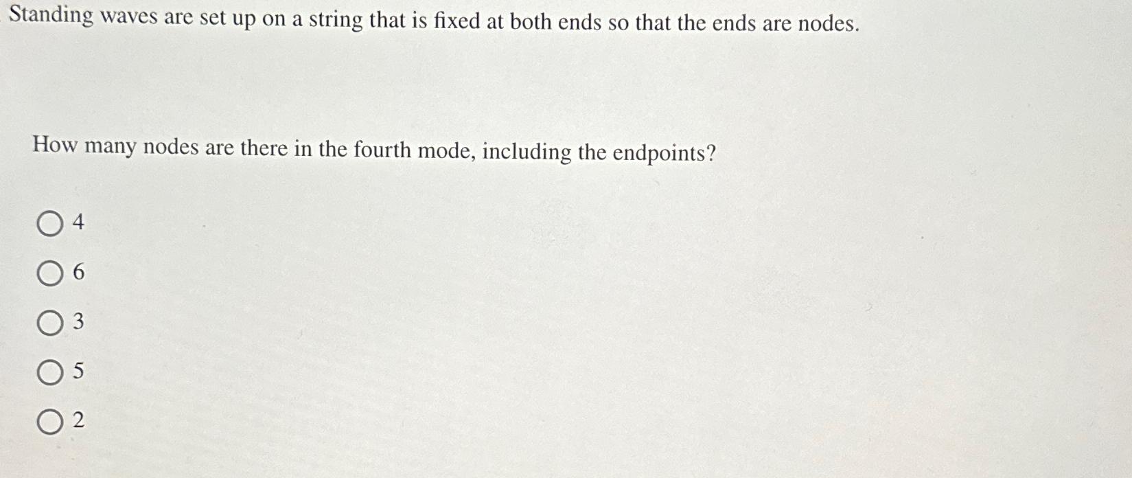 Solved Standing waves are set up on a string that is fixed | Chegg.com