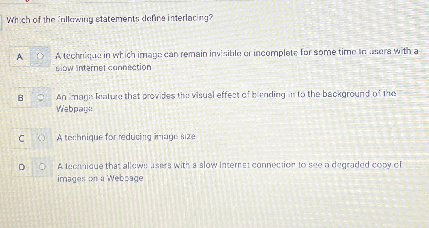 Solved Which of the following statements define | Chegg.com