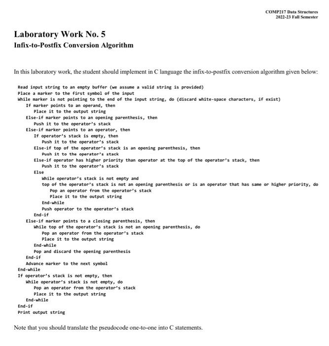 Solved In this laboratory work, the student should implement | Chegg.com