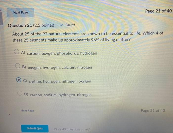 Solved About 25 of the 92 natural elements are known to be | Chegg.com