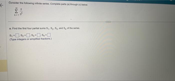 Solved Consider the infinite series ∑k=1∞k1. Evaluate the | Chegg.com