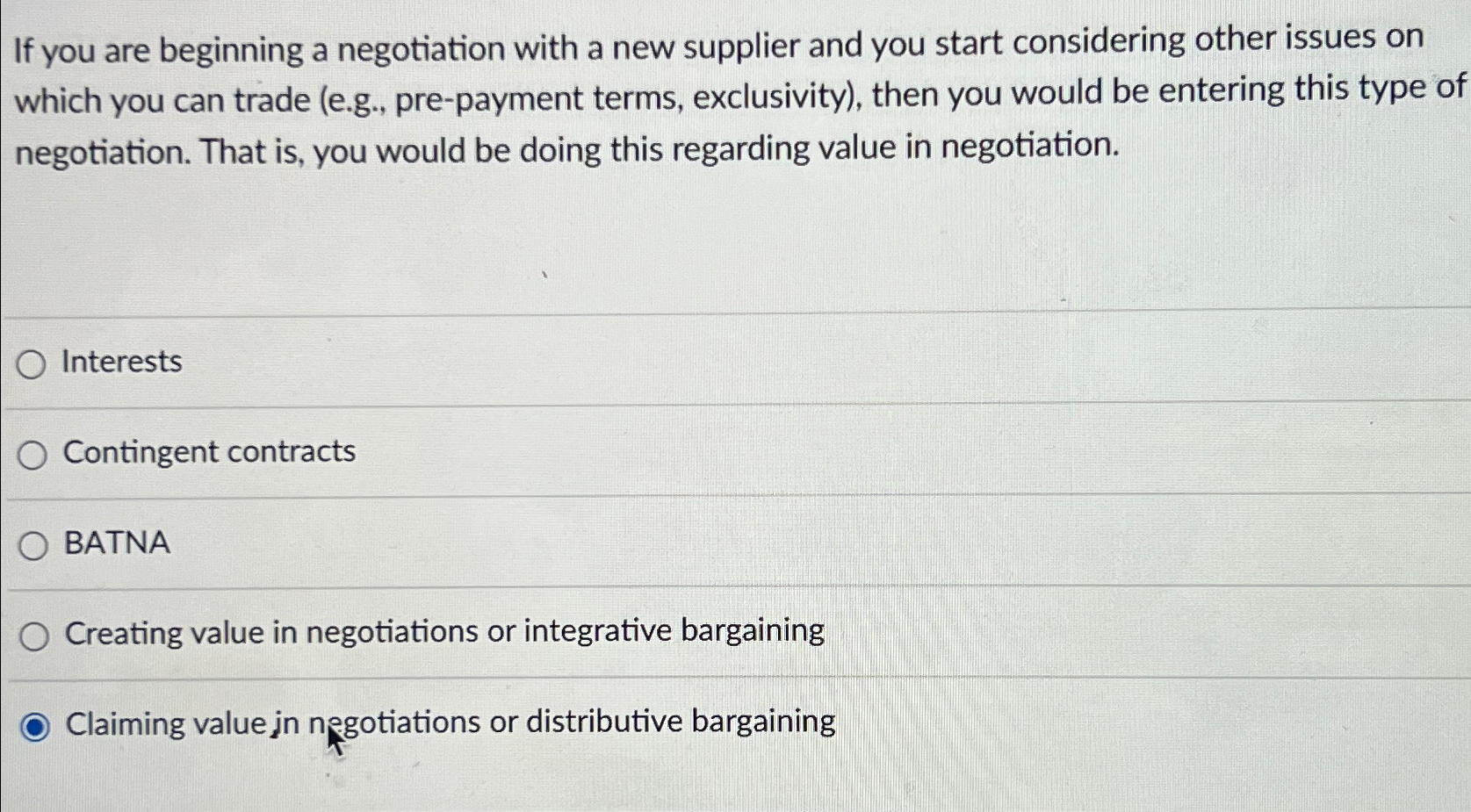 Solved If you are beginning a negotiation with a new | Chegg.com