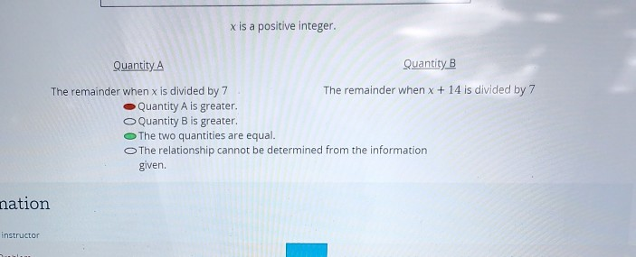 Solved x is a positive integer. Quantity A Quantity B The | Chegg.com