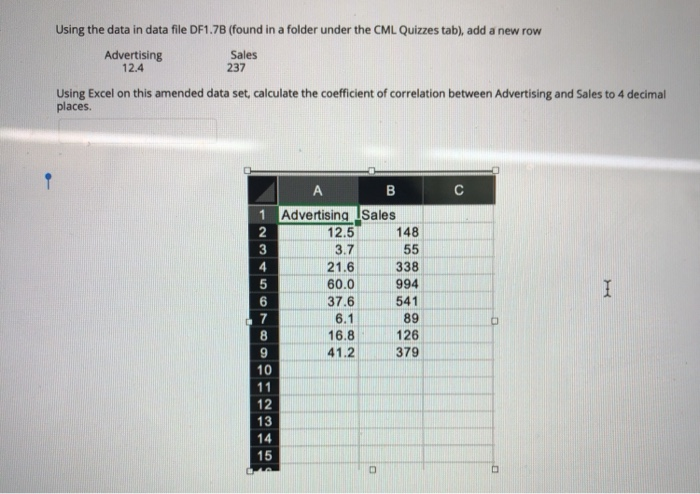 Solved Using the data in data file DF1.7B (found in a folder | Chegg.com
