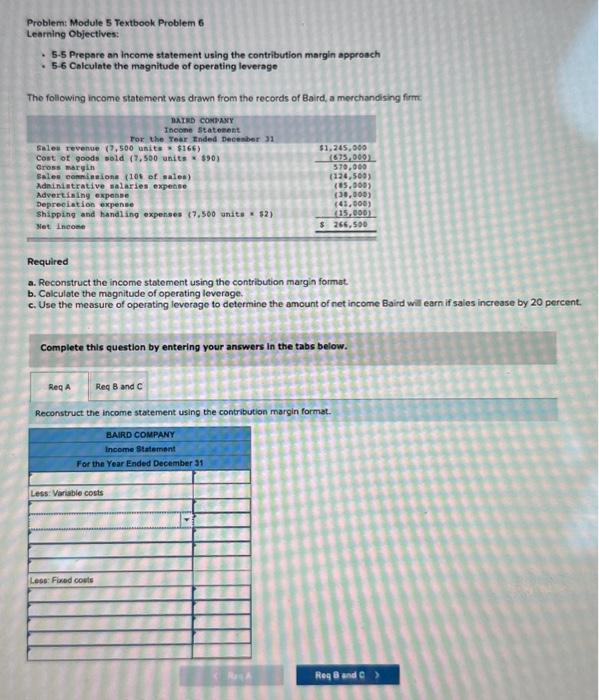 Solved Problem: Module 5 Textbook Problem 6 Learning | Chegg.com