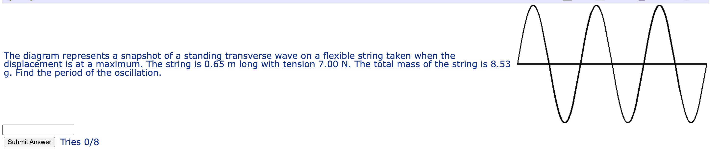 Solved The diagram represents a snapshot of a standing | Chegg.com
