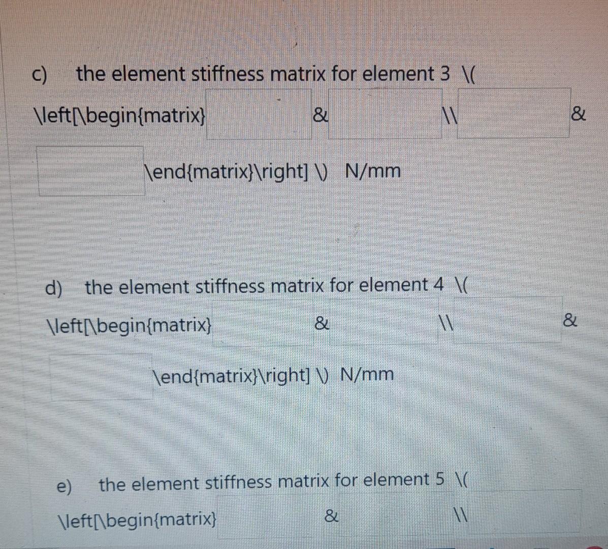 Using the direct stiffness method for the spring | Chegg.com