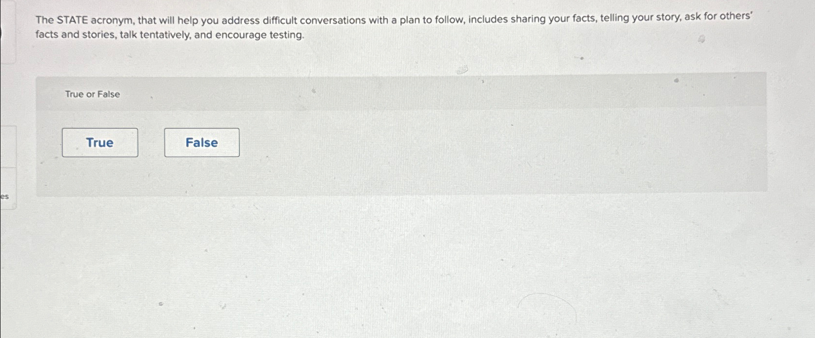 Solved The STATE acronym, that will help you address | Chegg.com