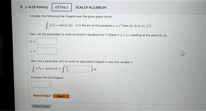 Solved Consider the following line integral over the given | Chegg.com