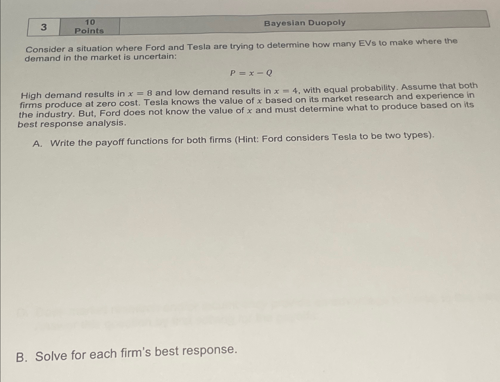 Solved \table[[3,\table[[10],[Points]],Bayesian | Chegg.com