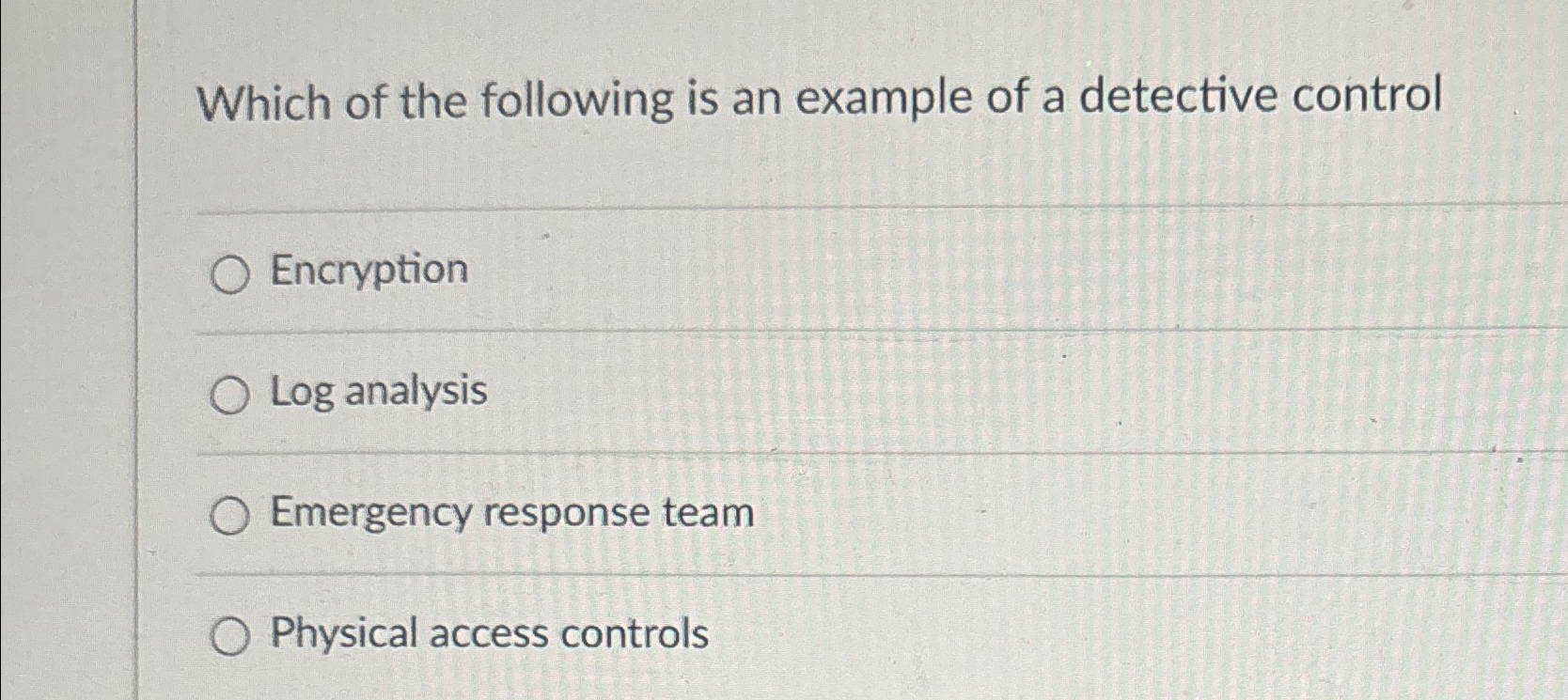 Solved Which of the following is an example of a detective | Chegg.com