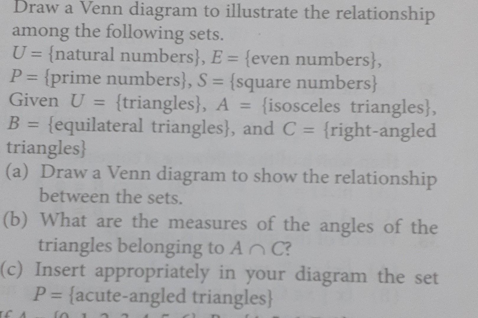 Solved Draw a Venn diagram to illustrate the relationship | Chegg.com