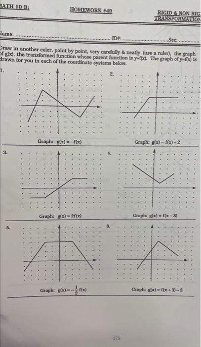 Solved Draw in another color, point by point, very carefully | Chegg.com