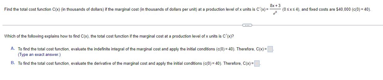 Solved Find the total cost function C(x) (in thousands of | Chegg.com