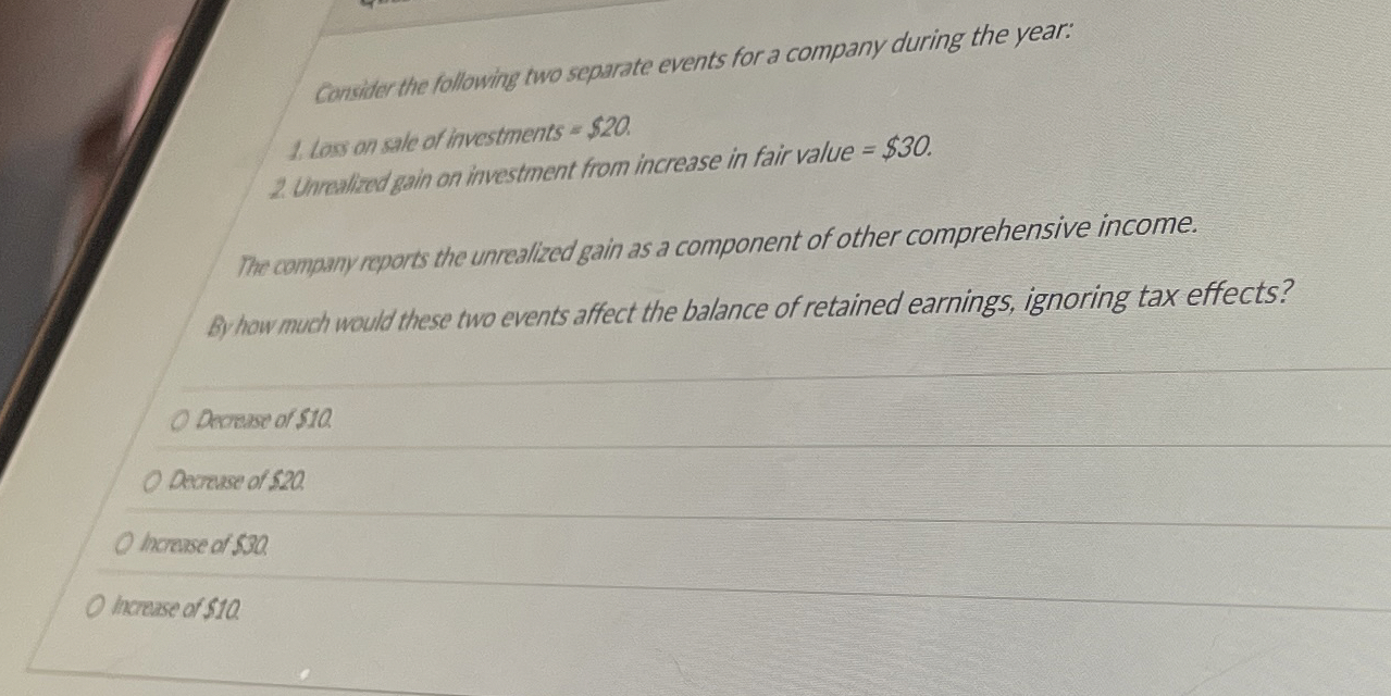 Solved Consider the following two separate events for a | Chegg.com