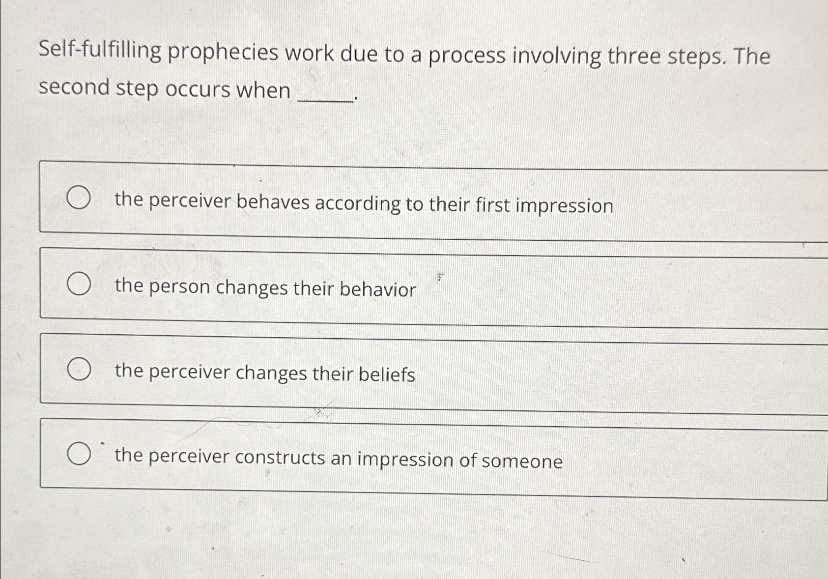 Solved Self-fulfilling prophecies work due to a process | Chegg.com