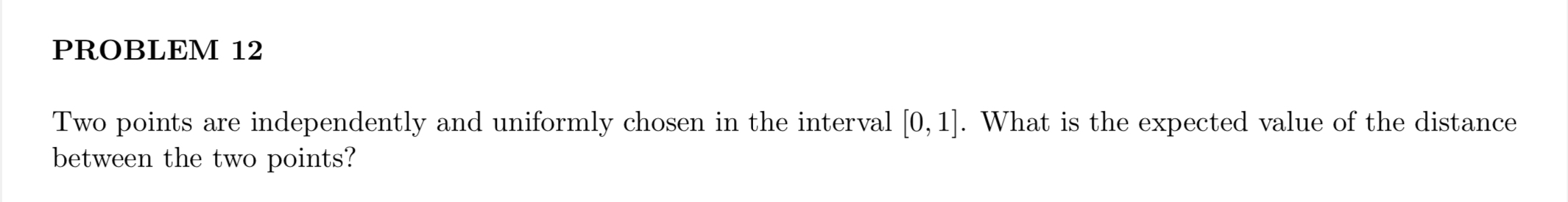 Solved Two points are independently and uniformly chosen in | Chegg.com