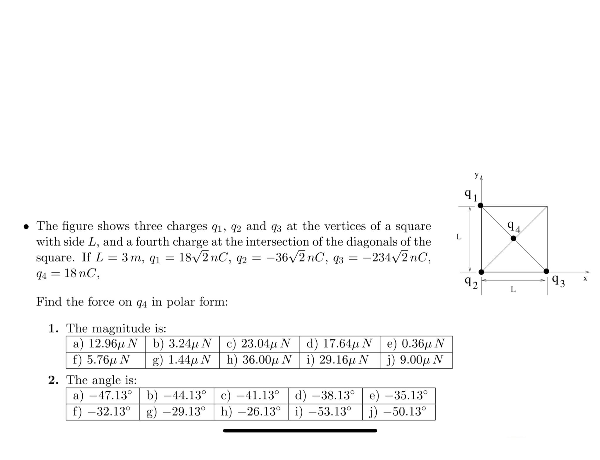 Solved The figure shows three charges q1,q2 ﻿and q3 ﻿at the | Chegg.com