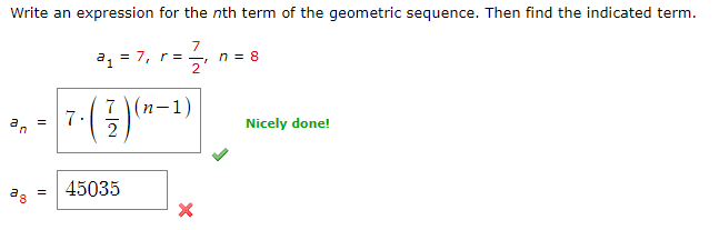 Solved Write an expression for the nth term of the geometric | Chegg.com