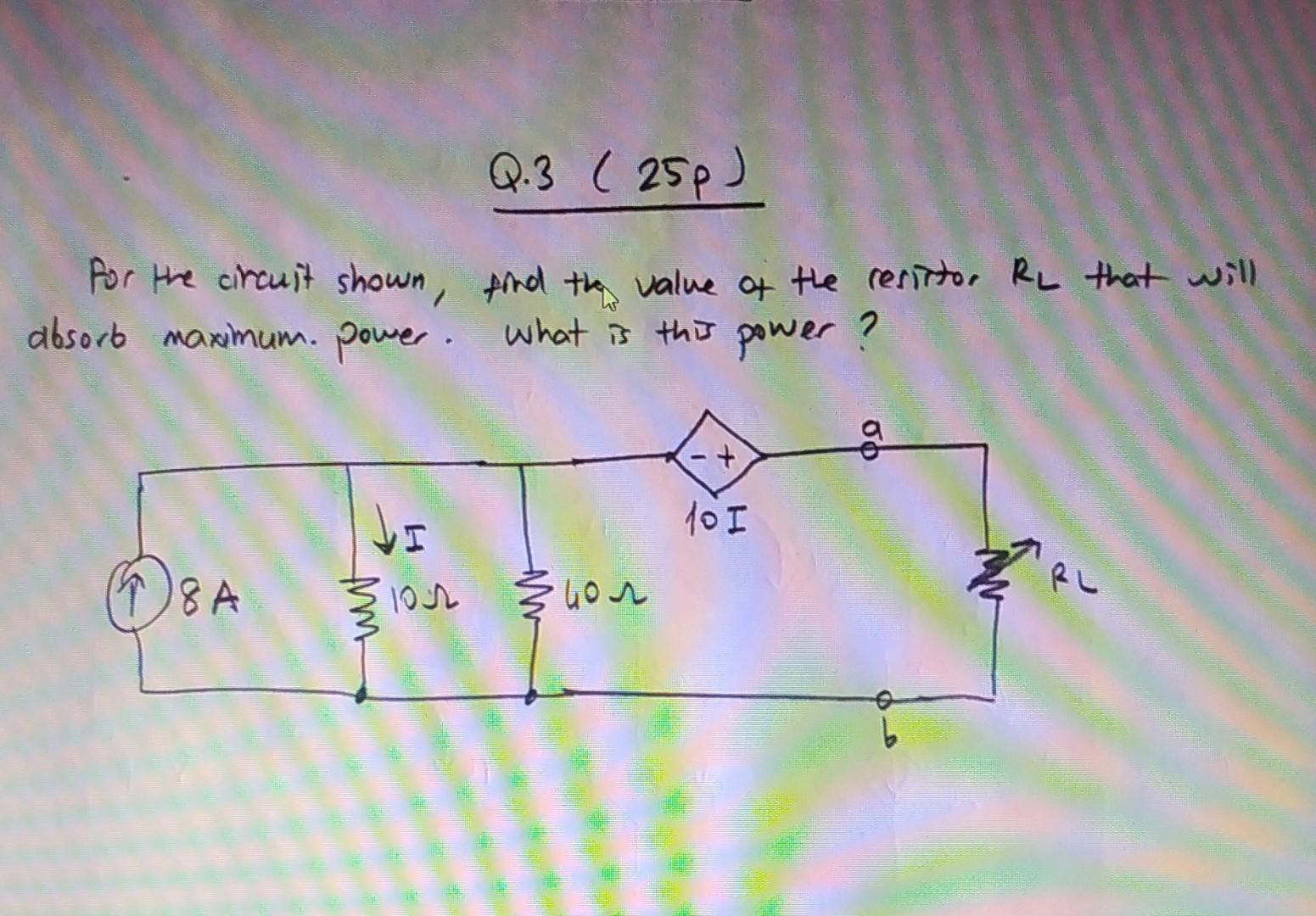 Solved For the circuit shown, find the value of the resistor | Chegg.com
