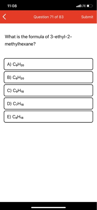 Solved 11:08 llHE Question 71 of 83 Submit What is the | Chegg.com
