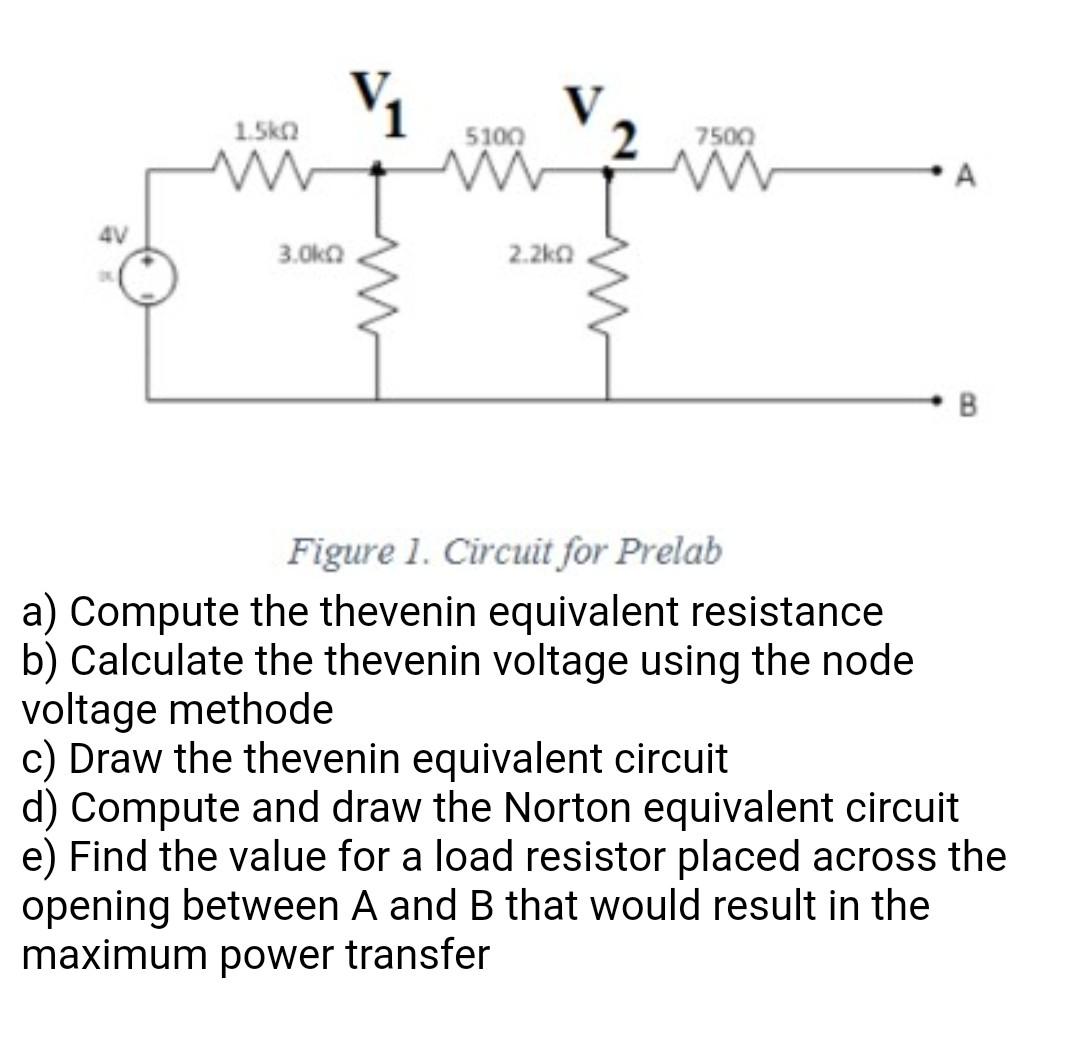 Solved a) Compute the thevenin equivalent resistance b) | Chegg.com