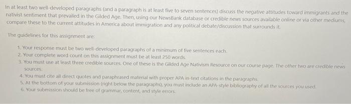 In at least two well-developed paragraphs (and a | Chegg.com