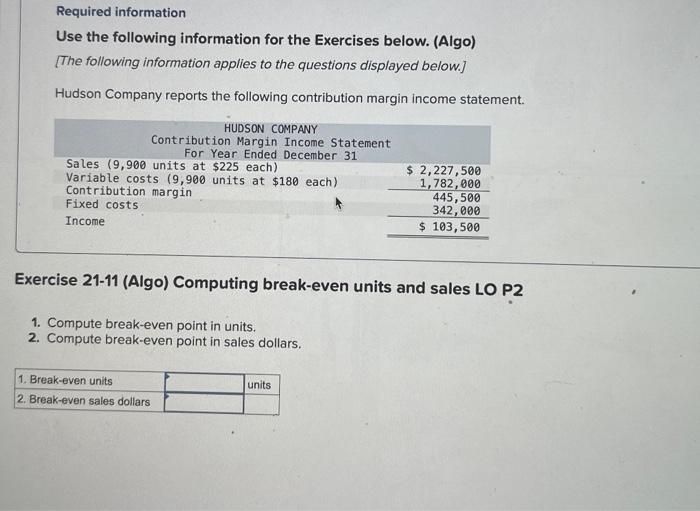 Solved Required information Use the following information | Chegg.com