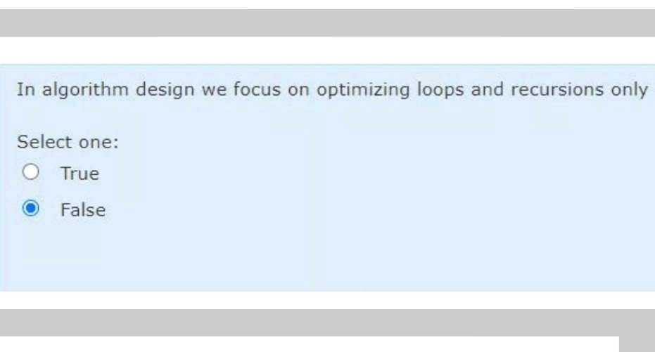 Solved In algorithm design we focus on optimizing loops and | Chegg.com