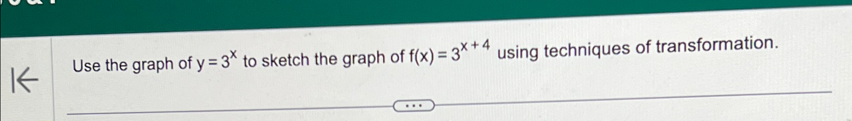 Solved Use the graph of y=3x ﻿to sketch the graph of | Chegg.com