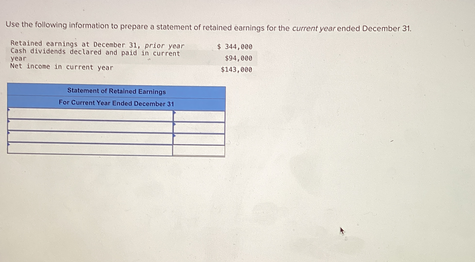 Solved Use the following information to prepare a statement | Chegg.com
