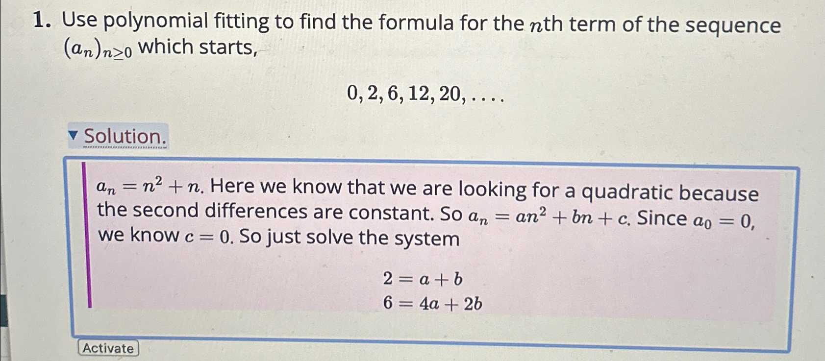 Solved Use polynomial fitting to find the formula for the | Chegg.com