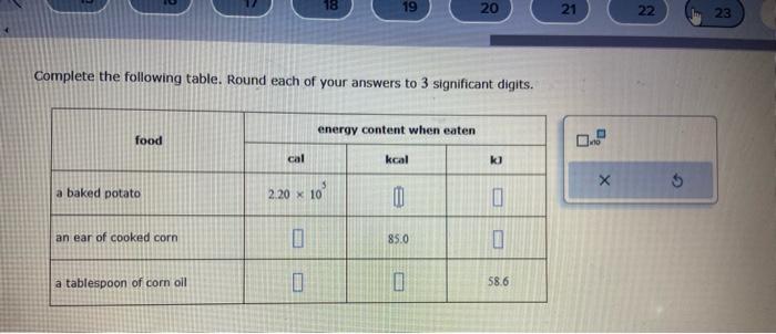 Solved Complete the following table. Round each of your | Chegg.com