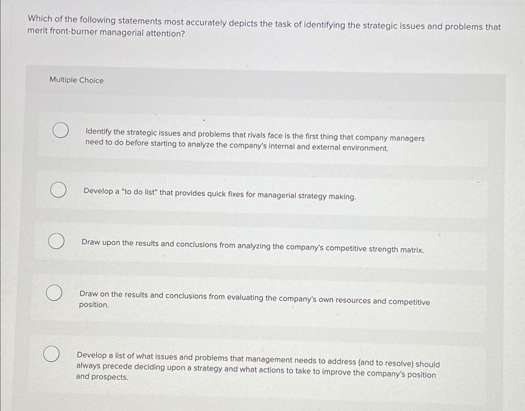 Solved Which of the following statements most accurately | Chegg.com